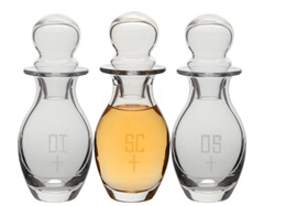 Glass Chrismal set Sacred Clarity oil vessels Holy oils glass ...