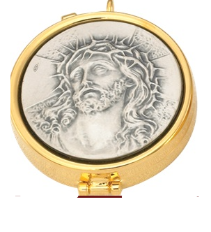 Gold Pyx for Eucharist Eucharist Carrying Vessel Pyx for Holy Communion ...
