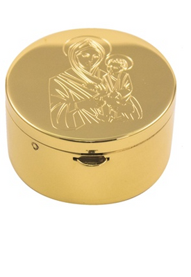 Mary & Child Pyx Gold-plated pyx Eucharistic vessel Precious Body of ...