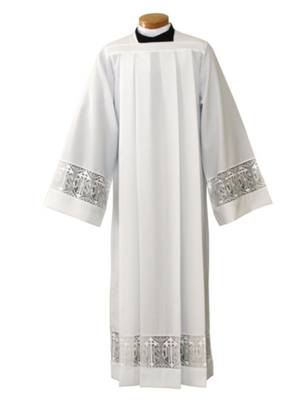 Crosslight Lace Clerical Tunic Silky smooth poplin 5-inch lace bands ...