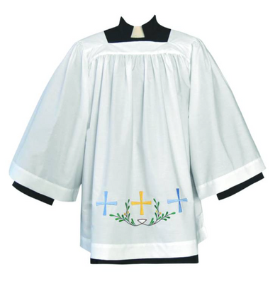 Priest surplice Embroidered surplice Gold silver embroidered surplice ...