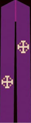 Swiss Schiffli embroidery Textured Fortrel polyester Liturgical colors ...