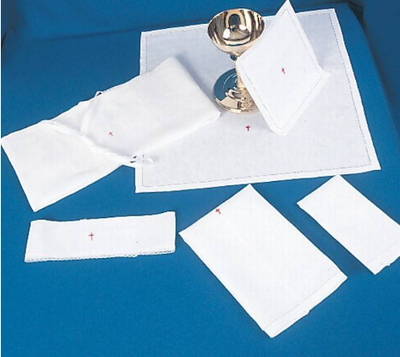 Poly/cotton blend fabric Embroidered cross Liturgical fabric Church ...