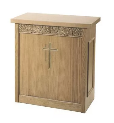 Offertory Table Open Shelf Design Console Table Serene Furniture Modern ...