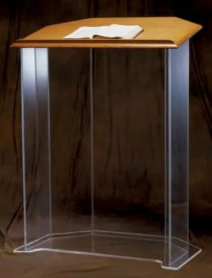 Graceful Pulpit Pulpit with Cross and Shelf Sacred Pulpit for Worship ...