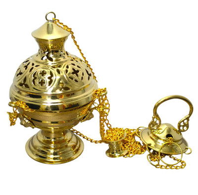 Cathedral censer Incense censer Thurible and boat set Church censer ...