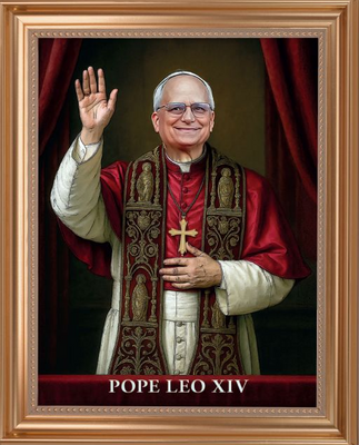 Pope Leo XIII framed print Catholic pope wall art 11x14 Pope portrait ...