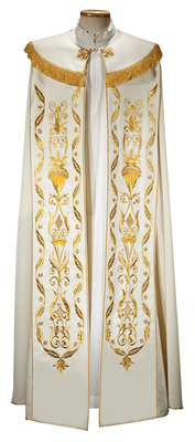 pure wool liturgical cope, embroidered priest cope, Catholic cope with ...