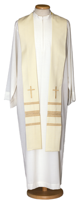 100% wool stole hand-embroidered liturgical stole gigliuccio clergy ...