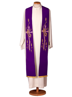 100% polyester stole liturgical stole with embroidery clergy stole with ...