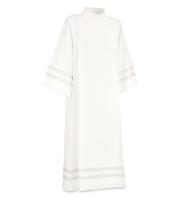 Front Wrap Alb, Greco Fabric Alb, Slabbinck Alb, Embroidered Clergy Alb ...