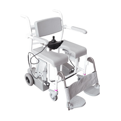 Buy M2 200 Kg with Joystick Shower Commode Chair in Stainless Steel Online