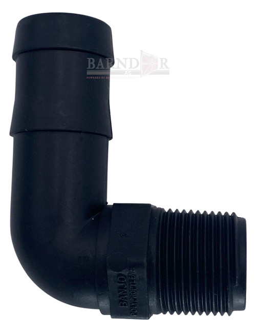 Banjo 3/4" MPT X 1" Hose Shank-90° | HB075/100-90 | Barndoor Ag