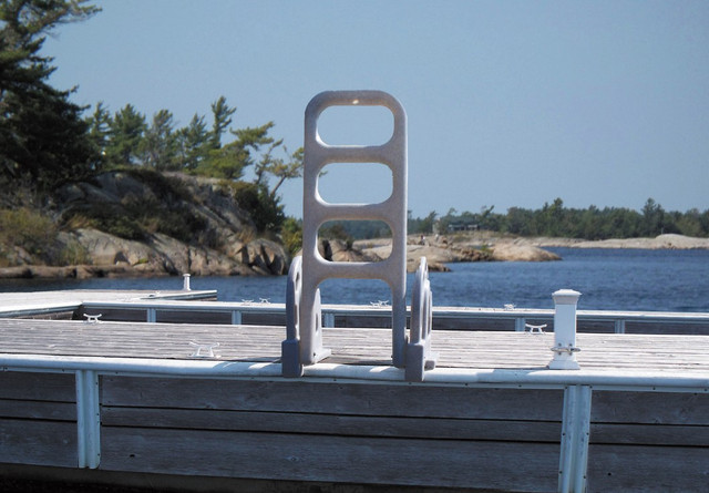Dock Edge 4-Step Premium Roto-Molded Flip Up Dock/Jetty Ladder