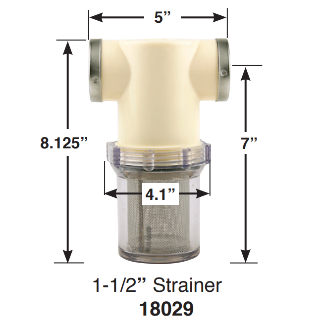 Sherwood 18029 1-1/2" Side In Side Out Seawater Strainer - Boaters World