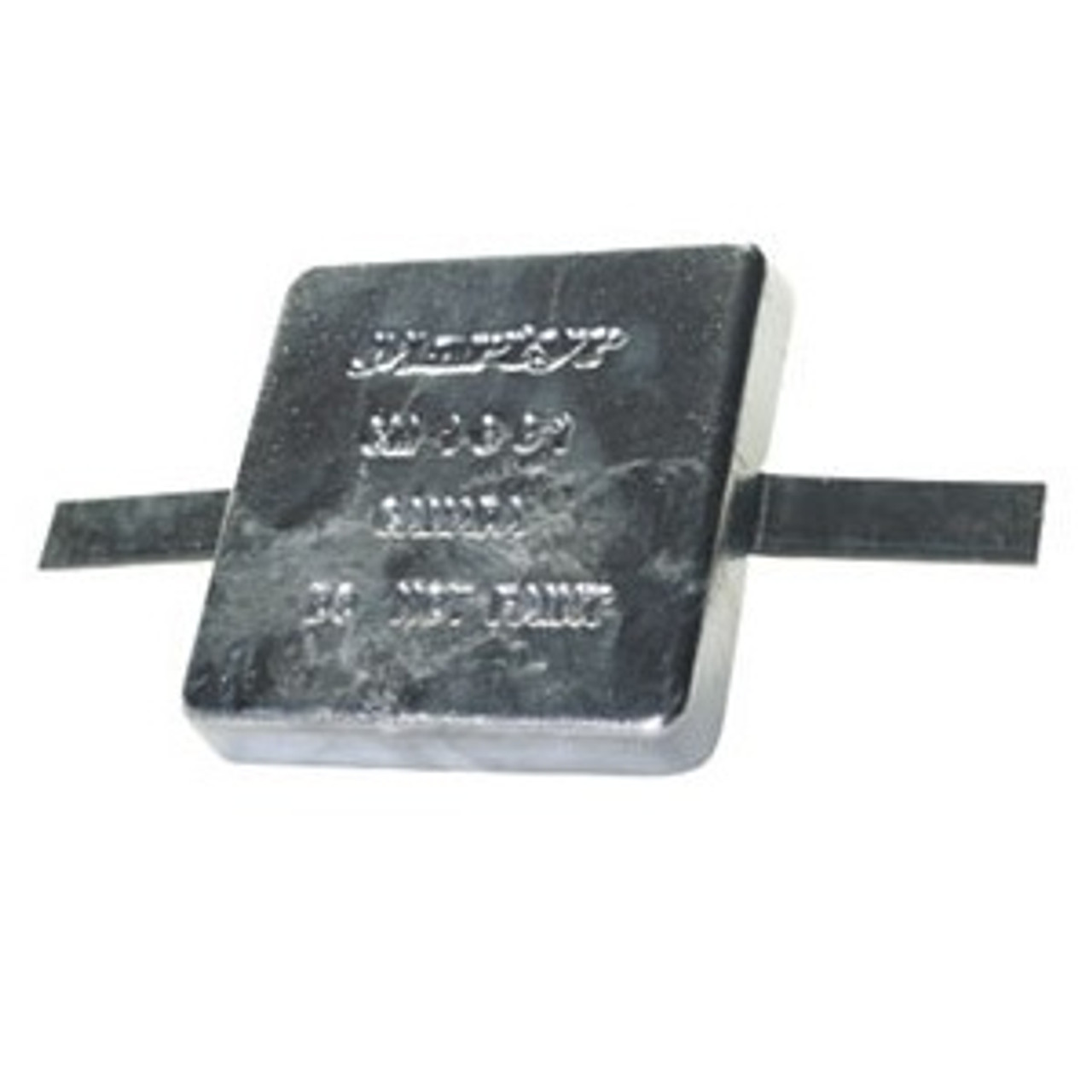 Square Block Zinc Anode w/Steel Strap 155mm x 155mm x 25mm CD1-66-1S ...