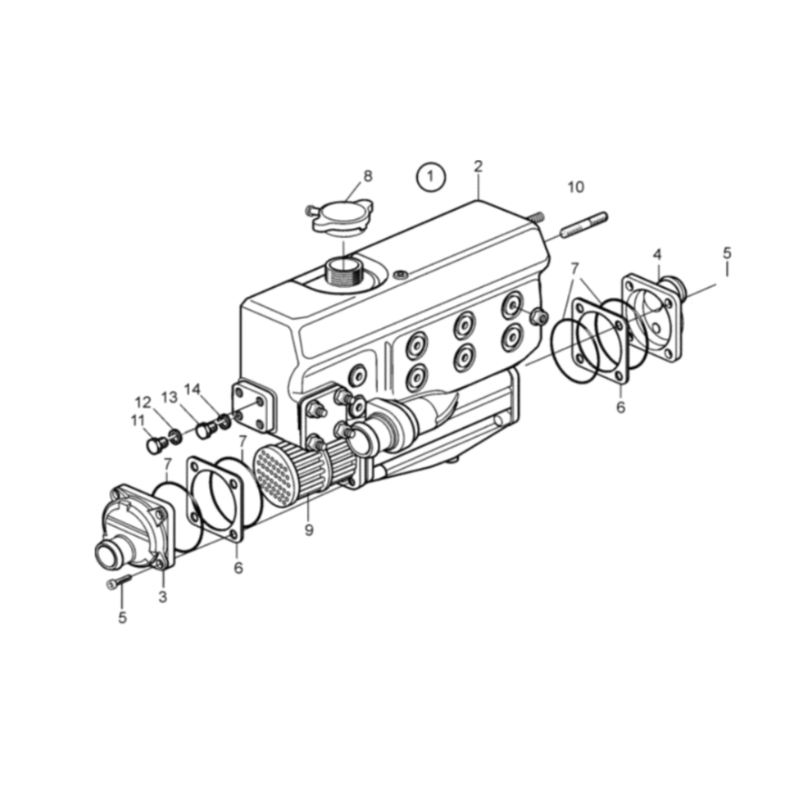 Genuine Volvo Penta 22898286 Heat Exchanger D2-50 D2-55 D2-60 D2-75 ...