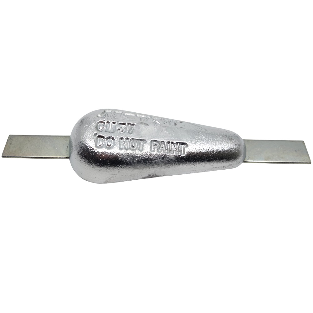 CM3-7S-2.2-AL - Teardrop 2KG Anode With Strap Aluminium - Boaters World