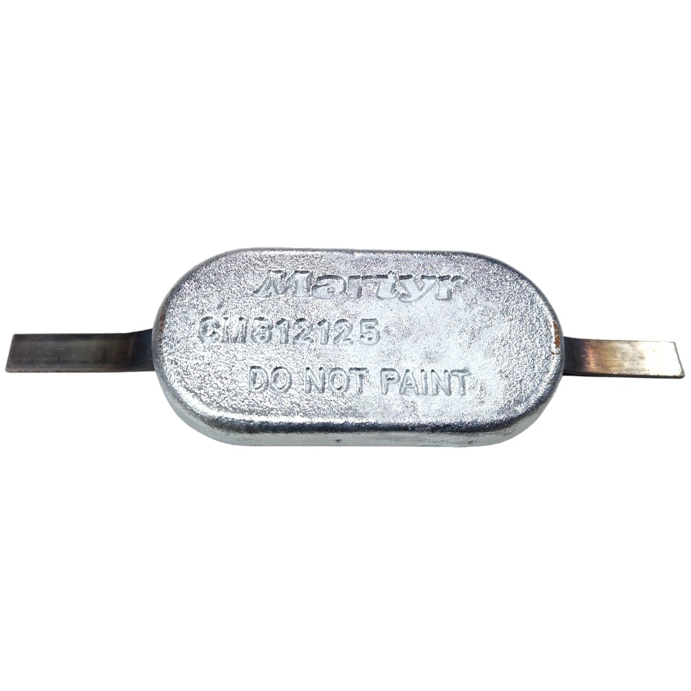 CM8-12-125S - Block Anode with Strap Zinc - Boaters World