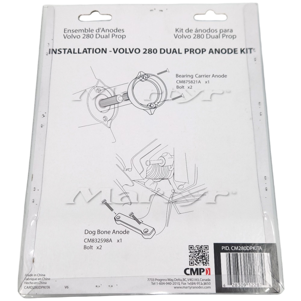 Aftermarket Volvo Penta Aluminium 280DP Anode Kit