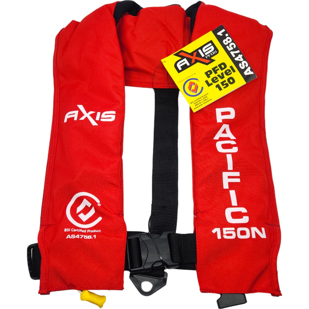 Pacific PFD 150N Inflatable Life Jacket - Red