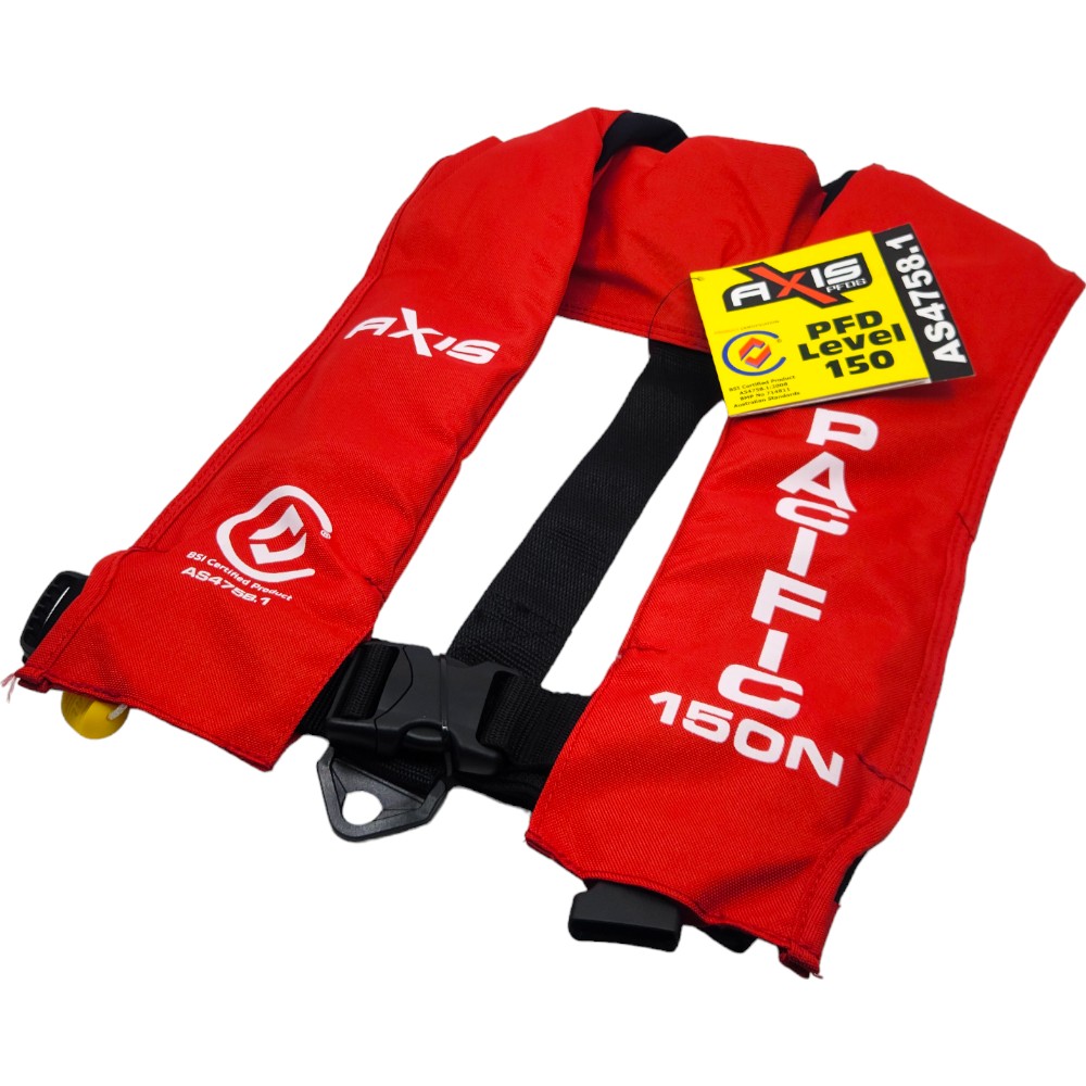 Pacific PFD 150N Inflatable Life Jacket - Red
