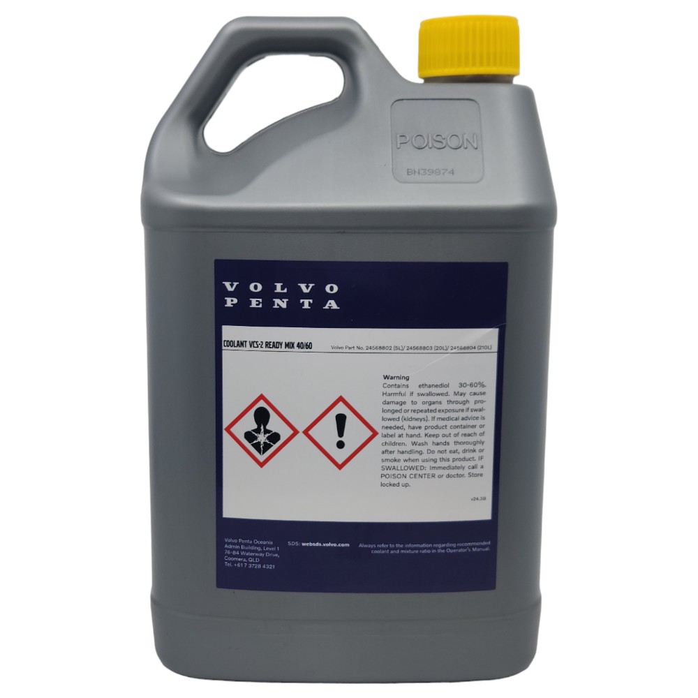 Genuine Volvo Penta VCS-2 Yellow Coolant 5L Ready Mix