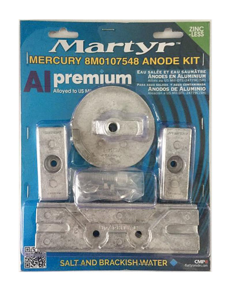 Aftermarket Mercury 97-8M0107548 75-150HP EFI Aluminium Anode Kit ...