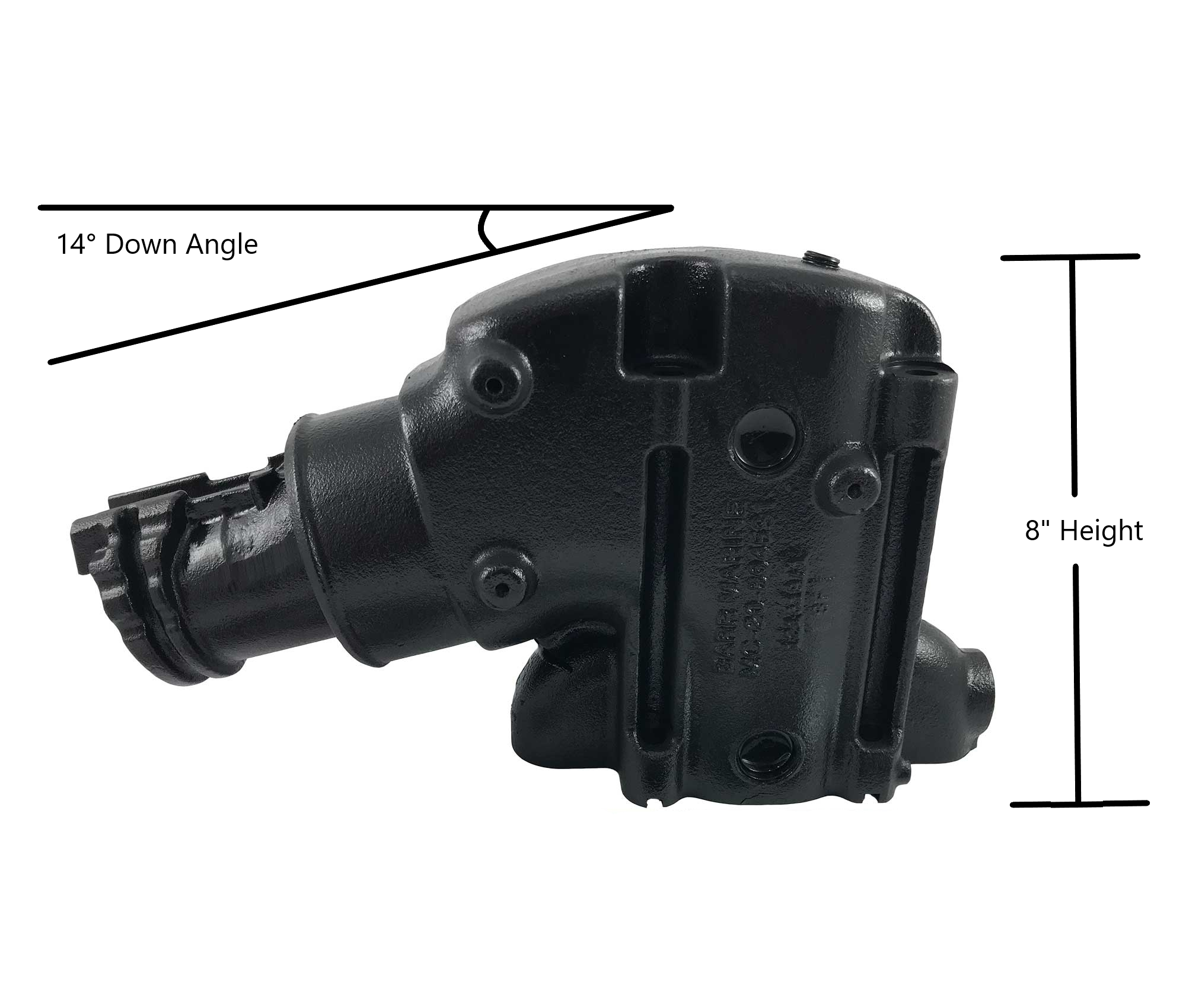 Aftermarket Mercruiser 4.3L V6 Barr Dry Joint Exhaust Manifold & 14 ...