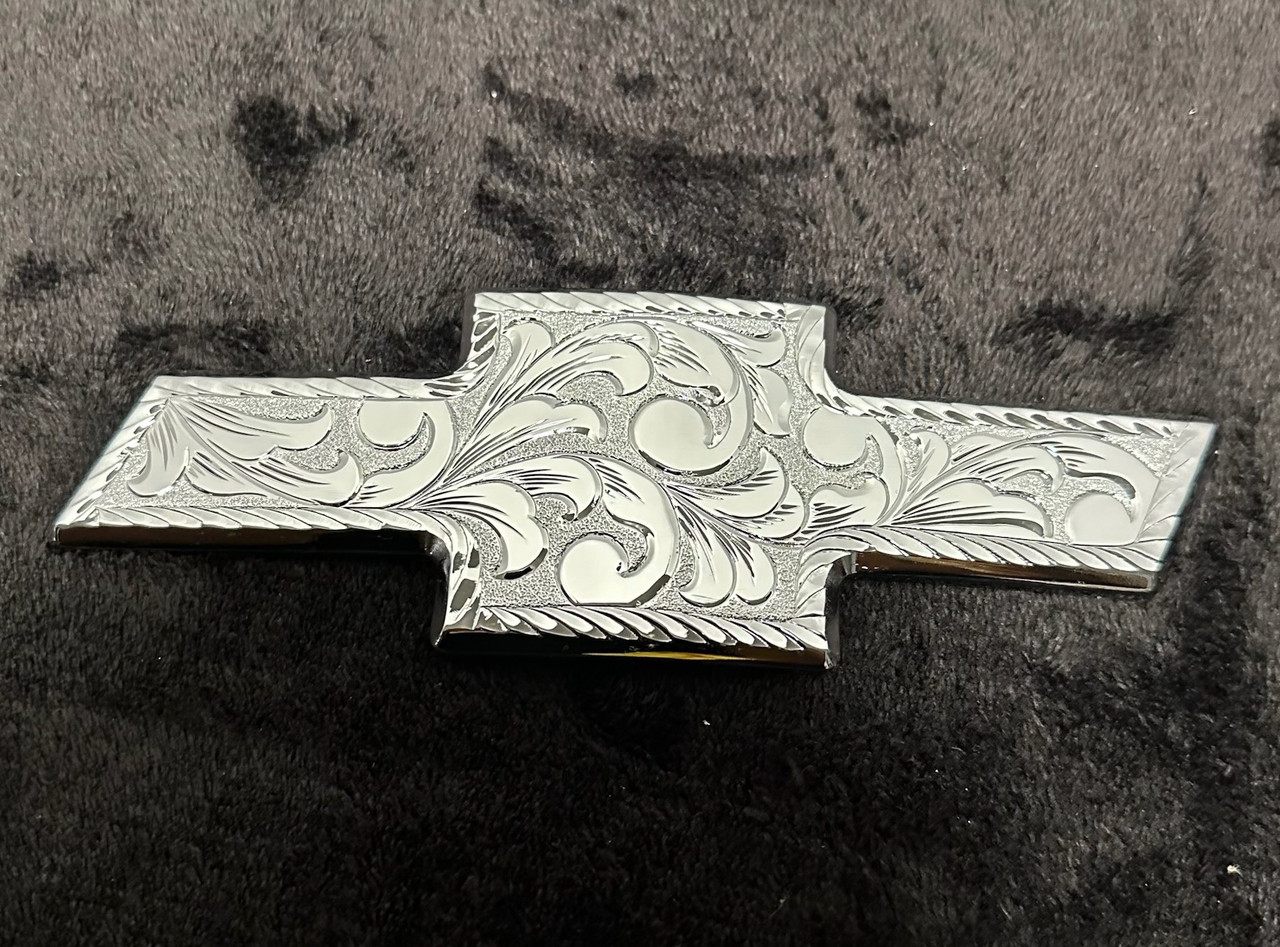 Hand Engraved Chrome Plated Chevy Bowtie 1988-1993