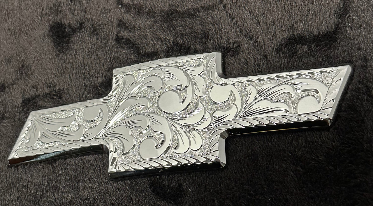 Hand Engraved Chrome Plated Chevy Bowtie 1988-1993