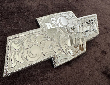 Hand Engraved Chrome Plated Front Chevy Bowtie 2014-2015