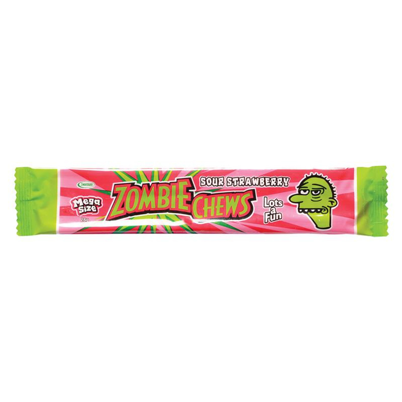 Zombie Chews Strawberry Sour Chew Bar 28g