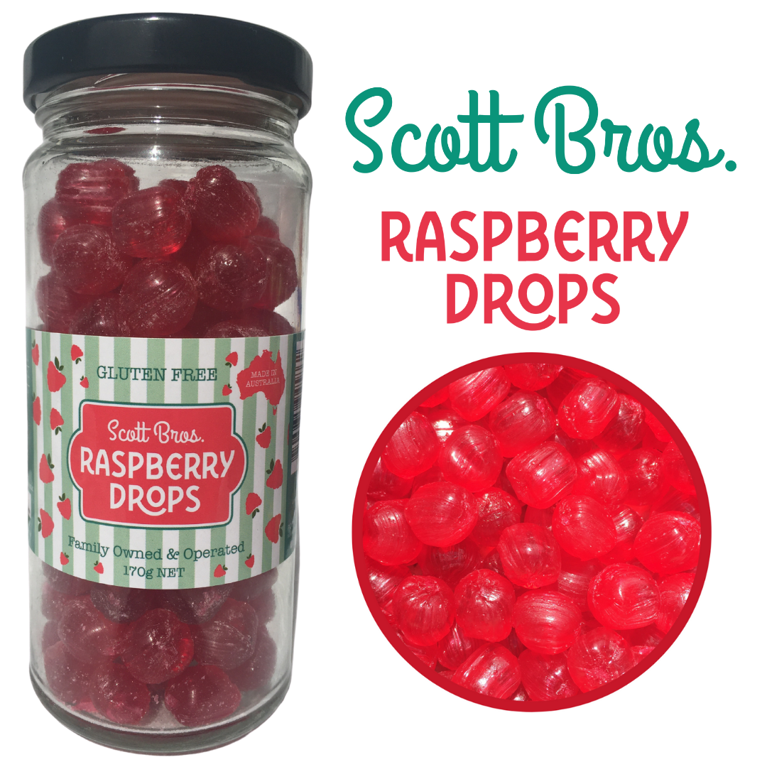 Raspberry Drops Candy 170g