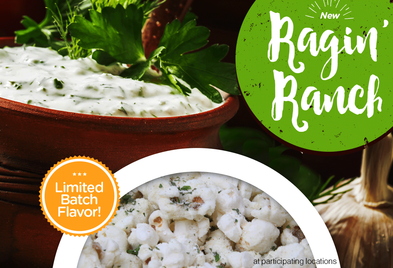 Ragin' Ranch Featured as New Flavor - Doc Popcorn