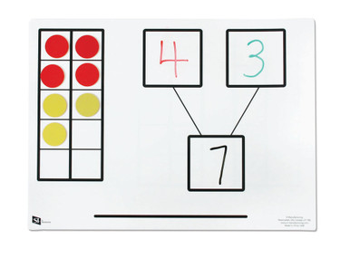 Write 'n Wipe Boards, 9" x 12", Ten Frame/Number Bond, Pack of 10 ...