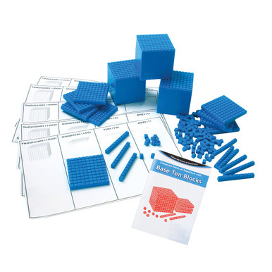 Base Ten Class Set - Interlocking, Blue | SCIEDCO Canada