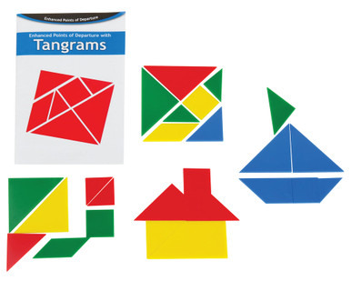 Opaque Tangrams, 84 Pieces, 12 Sets with Storage Container and Teacher ...