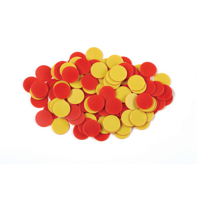 Plastic Two Color Counters Red/Yellow, Pack of 400 | SCIEDCO Canada