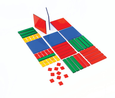 Transparent Algebra Pieces, 4 Color Teacher's Set with Guide | SCIEDCO ...