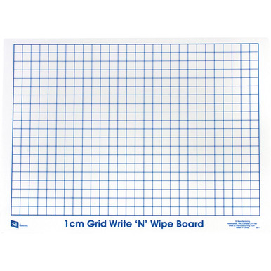 Write 'n Wipe Boards, 9" x 11", 1cm Grid, Pack of 10 | SCIEDCO Canada