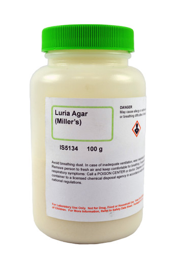 Luria Agar (Miller's) Powder, 100 g | SCIEDCO Canada