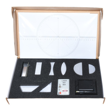 Laser Ray Box with Lenses, Prisms, and Mirrors, 10-Piece Optical Kit ...