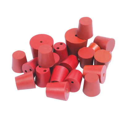 Rubber Stoppers, Double Hole | SCIEDCO Canada