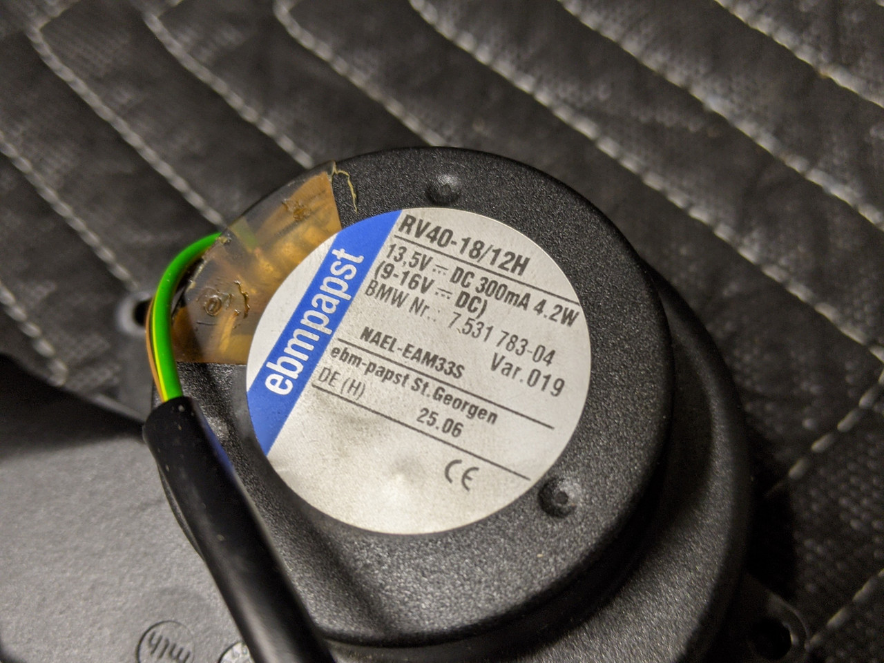 BMW E63/E64/E90/E91/E92/E93 3-Series E-Box Fan 12907531783