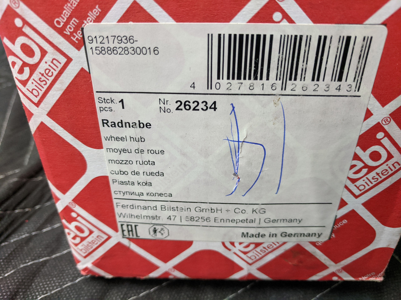 BMW E36/E46 Drive Axle Hub Febi Bilstein 33411093567