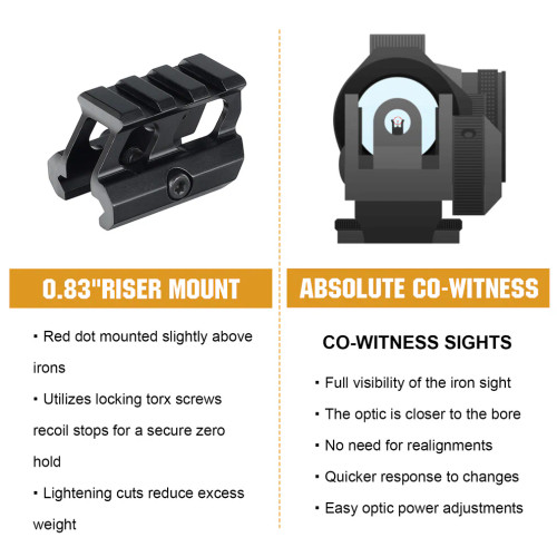 Micro Red Dot Sight Scope Optic Riser Mount