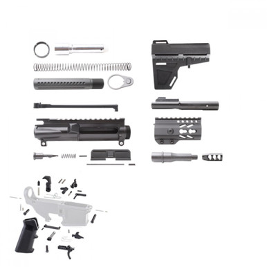 4" AR-9 Build Kit Upper AR-9 BCG LPK AR15 9MM Lower Parts Kit AR-9 ...