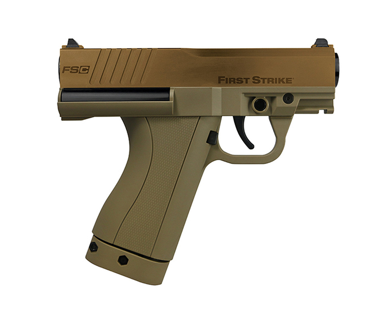 FIRST STRIKE Compact Paintball Pistol - Bronze/Tan | ROCKSTAR Tactical