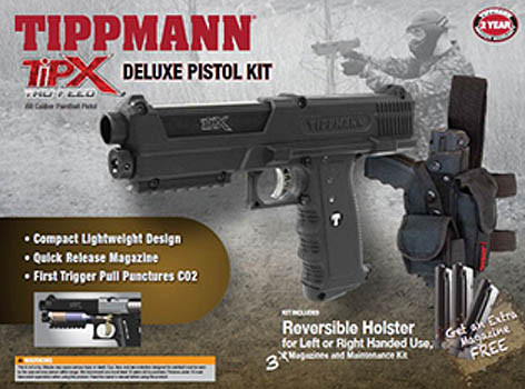 Tippmann TiPX (TPX) Deluxe Pistol Bonus Kit - ROCKSTAR Tactical Systems